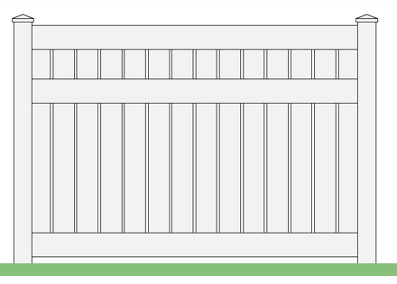6″ Semi Privacy Fence - Iron World Manufacturing